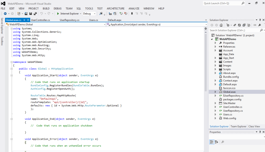 : Using ASP.Net WebAPI with Web Forms